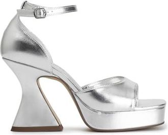 Caf&egrave;noir C1MA9065L001370 Sandale avec Dessus Effet LAMINe Argento 37