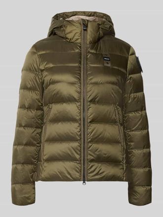 Blauer Daunenjacke in Stepp-Optik mit Logo-Detail Modell Charme
