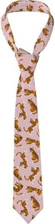 Generic Cravate Pour Hommes Tigre Roses De Dessin Anim&eacute; &Eacute;troit Cravates R&eacute;glable Cravate Pour Homme Pour Travail &Eacute;v&eacute;nements L&Eacute;cole