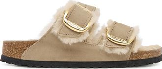 Birkenstock Pantoletten Birkenstock Arizona Big Buckle Shearling 1030384 Braun