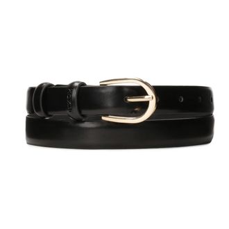 Kazar Schmaler schwarzer G&uuml;rtel mit abgerundeter Schnalle - - Accessories - Damen - Schwarzk - 90 CM