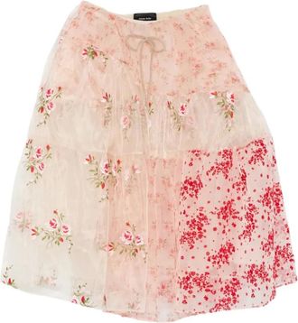 Simone Rocha Femme, Jupes, Multicolore, Taille: 38 FR Patchwork Sheer Skirt