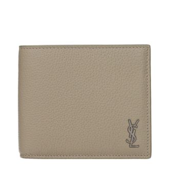 Saint Laurent Hommes Portefeuille Cuir Beige