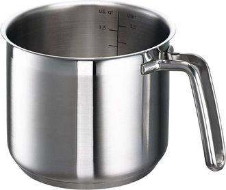 Schulte Ufer Mini Little Lilly, Milch Topf, Edelstahl 18/10, &Oslash; 14 cm, 1.9 L, 64038-14 Milcht&ouml;pfe, Silber, 25 cm
