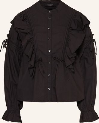 AllSaints Allsaints Bluse Lulu Mit Volants schwarz