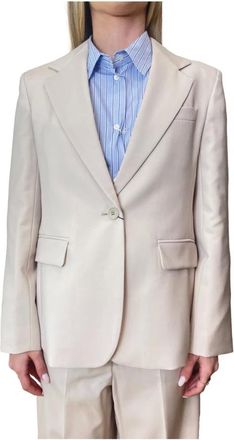 Max Mara Femme, Vestes, Beige, Taille: 38 FR Wkdlamine Jacket