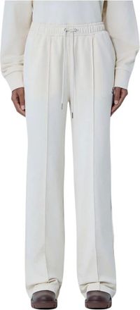 Moncler Femme, Pantalons, Beige, Taille: 38 FR Pantalon &agrave; cordon de serrage et patch logo