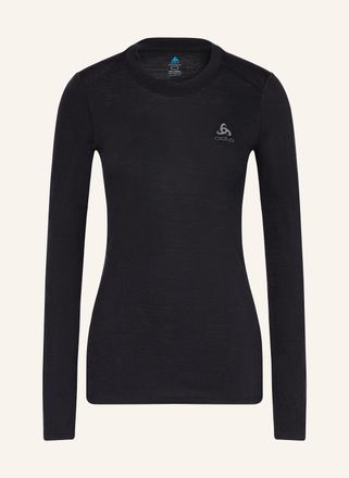 Odlo Funktionsw&auml;sche-Shirt Merino 160 Aus Merinowolle schwarz