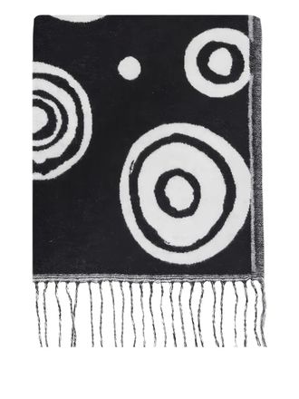 10 Corso Como couverture réversible à motif de cercles - Noir