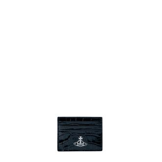Vivienne Westwood Embossed Leather Card Holder - - Accessories - Damen - Schwarzk - ONE SIZE