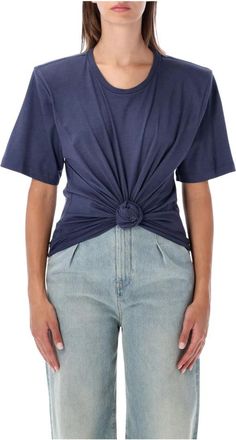 Magda Butrym Roses SS T-shirt - - Tops - Damen - Blau - XS