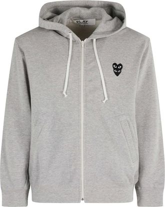 Comme Des Gar&ccedil;ons Homme, Sweatshirts et sweats &agrave; capuche, Gris, Taille: M Double Black Emblem SweaT-shirt