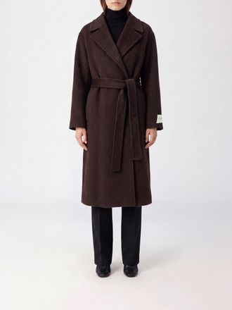 Calvin Klein Knielanger Bademantel-Mantel aus Wollmischung mit Tailleng&uuml;rtel