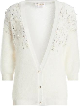 Genny Strickjacke - - Knitwear - Damen - Wei&szlig; - XS