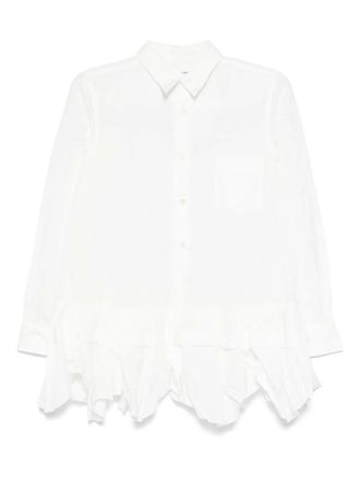 Comme Des Gar&ccedil;ons chemise &agrave; bords volant&eacute;s - Blanc