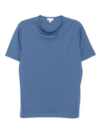 Sunspel t-shirt à col ras du cou - Bleu