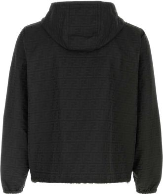 Fendi Hooded Polyester Jacket - Black