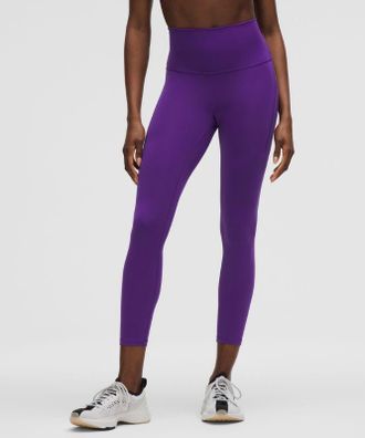 lululemon Wunder Train Leggings mit hohem Bund und Taschen für Frauen - 63,5 cm - Größe 12 in College Purple
