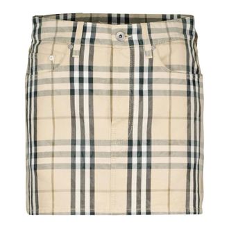 Burberry Femme, Jupes, Beige, Taille: 36 FR Jupe Mini &agrave; Carreaux Vintage