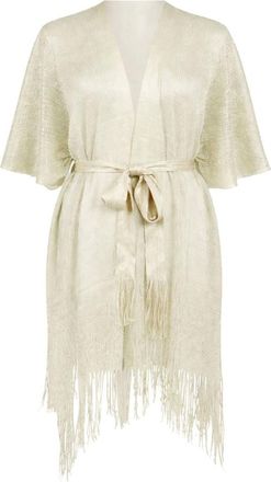 Twinset Femme, Maillots de bain, Beige, Taille: ONE Size Kaftan Filet Lurex