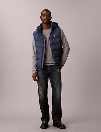 Calvin Klein Daunen-steppweste Mit Kapuze - Ink - Herren - XS
