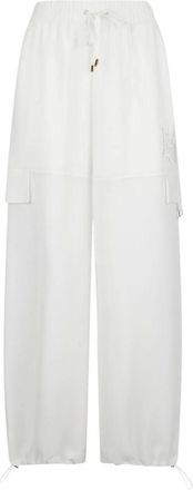 Liu Jo Femme, Pantalons, Blanc, Taille: 38 FR Mesh Cargo Pantalons