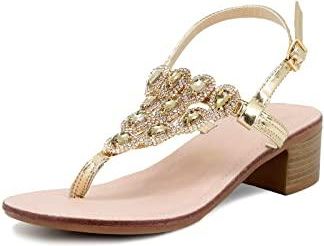 Queen Helena Tongs pour Femme Y3027 or, 37 EU