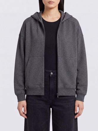 Brunello Cucinelli Kapuzenjacke mit Rei&szlig;verschluss aus Baumwolle mit K&auml;ngurutasche