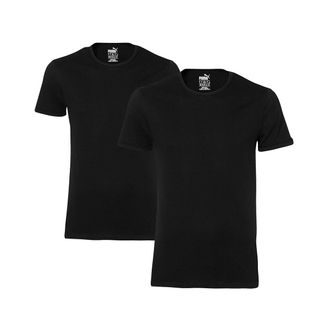 Puma Puma Herren Bodywear Basic T-Shirt 2er Pack, schwarz, XL, 652001001
