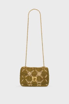 Gerard Darel Sac en patchwork de raphia - LE FANNY - Kaki