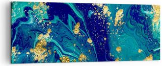 Arttor Panorama Bilder auf Leinwand Abstraktion modern Leinwandbild 140x50cm Wandbilder Dekoration Wohnzimmer Schlafzimmer K&uuml;che Gro&szlig; XXL Wanddeko Bild Wand 