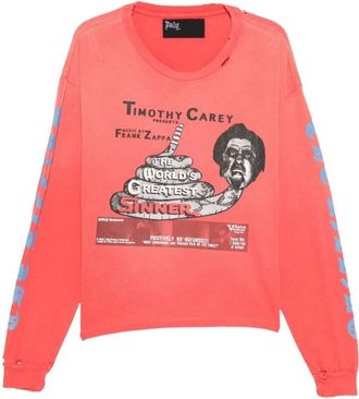 Paly Hollywood Homme, Tops, Rouge, Taille: XL Graphic Print Round-Neck Sweater