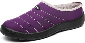 Mishansha Hausschuhe Winter Herren Damen Warme Pl&uuml;sch Gef&uuml;ttert Pantoffeln, Violett 36