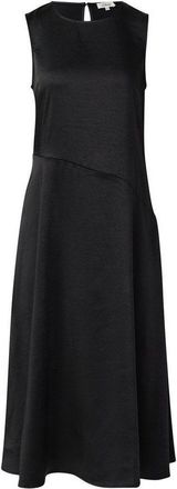 s.Oliver Midikleid Kleid &Auml;rmelloses Satinkleid mit diagonaler Ziernaht