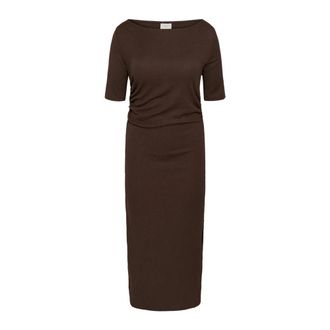 Kaffe Curve Maxikleid - - Dresses - Damen - Braun - XL