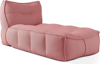 Konsimo Garten LOVIA Loungesofa, Gartenliege Gartenm&ouml;bel, Sofa 2-Sitzer, Premiumqualit&auml;t aus EU hochwertiger Sitzkomfort, mit integrierter Schutzh&uuml;lle, (rot/w