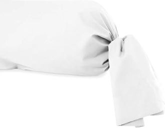 Soleil d'Ocre Kissenh&uuml;lle f&uuml;r Nackenrolle, Polycotton, 45 x 205 cm, Perkal, Wei&szlig;