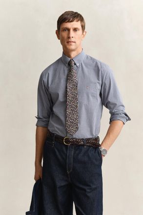 GANT Herren Gingham Classic Popeline Hemd (XXXL) PERSIAN Blau