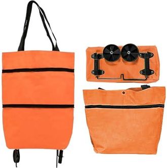 Generic Sac d&eacute;picerie avec roulettes, sac de courses r&eacute;utilisable &agrave; roulettes | Pochette de rangement en tissu Oxford de grande capacit&eacute; pour la maison, le sp