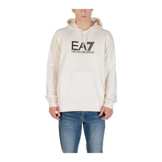 Emporio Armani Kapuzenpullover aus Baumwollmischung mit Fronttaschen - - Sweatshirts & Hoodies - Herren - Wei&szlig; - M