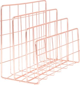 Hemobllo POPETPOP Schreibtisch Postablage aus Metall mit 3 F&auml;chern Briefsortierer und Zeitschriftenhalter Platzsparender Organizer f&uuml;r B&uuml;ro und Zuhause Stilvol