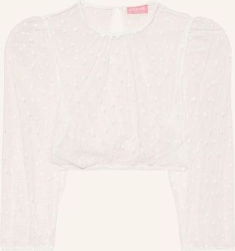 Kr&uuml;ger Kr&uuml;ger Dirndlbluse Mette Aus Mesh Mit 3/4-Arm weiss