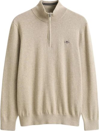 GANT Homme, Pulls, Brun, Taille: 2XL Pull Demi Zip Coton