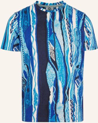 Carlo Colucci Carlo Colucci Knit Print Story T-Shirt Fiaider blau