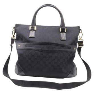 Gucci Pre-owned 2-Wege-Tragetasche aus schwarzem Canvas - - Pre-owned - Damen - Schwarzk - ONE SIZE