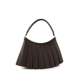 Lacoste Grand sac Lenglen port&eacute; &eacute;paule pliss&eacute; en cuir