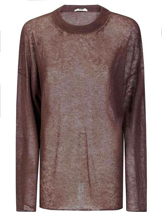 Haikure Pull Col Rond - Marron Fonc&eacute;