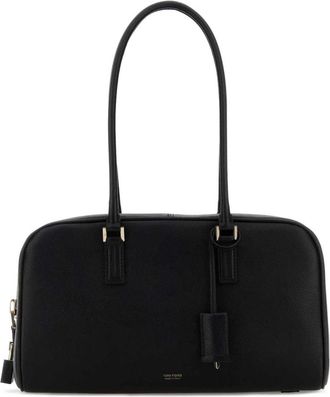 Tom Ford Femme, Sacs, Noir, Taille: ONE Size Petit sac bandouli&egrave;re zipp&eacute; en cuir grain&eacute; souple