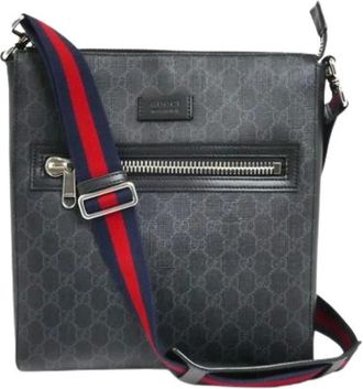 Gucci Sac bandouli&egrave;re GG Supreme Pre-owned - Homme - Pre-owned - Noir - Taille: ONE Size