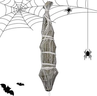 Generico Cadebse Falsch: Spukhaus-Accessoire, gruselige Dekoration in Lebensgr&ouml;&szlig;e, Halloween-Ornament im Spinnennetz-Design, f&uuml;r Hinterhof, Terrasse, Rasen, Ga